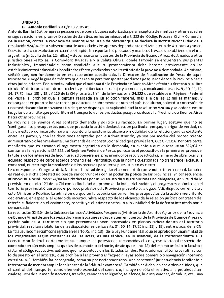 Fallos Primer Parcial | PDF | Mandato | Interés