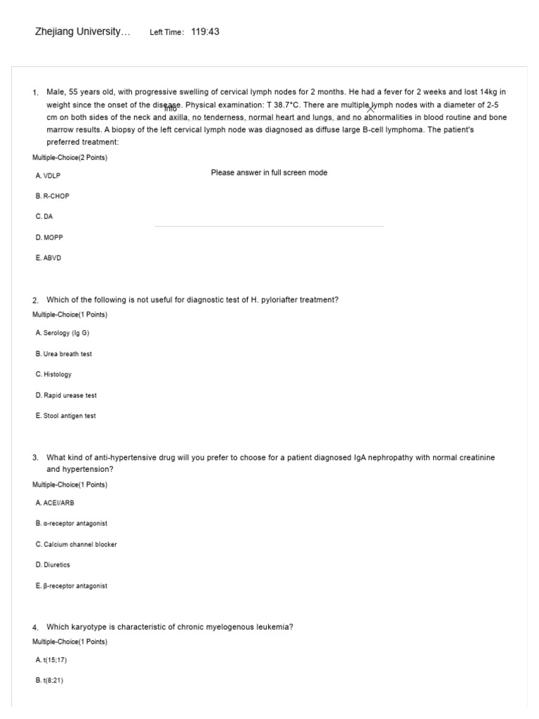 IM III Final Exam (2018) Batch | PDF