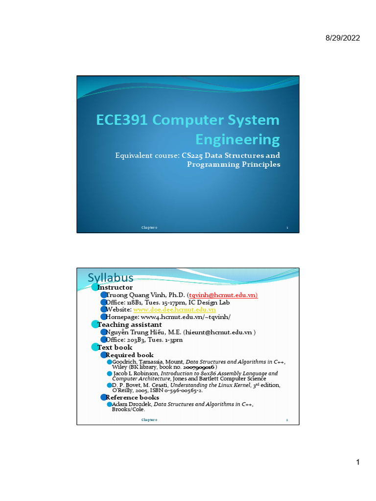 ECE391_Ch0_Course_Introduction | PDF | Assembly Language | C++