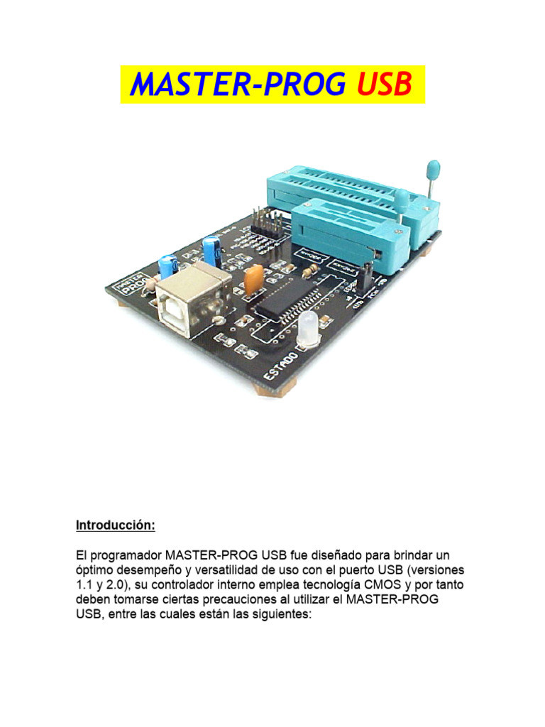 Manual Master Prog | PDF | USB | Microsoft Windows
