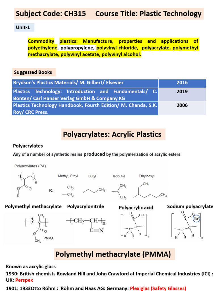 Polymethyl Methacrylate | PDF