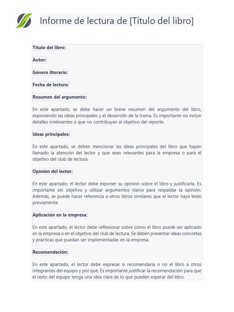 Informe de Lectura | PDF