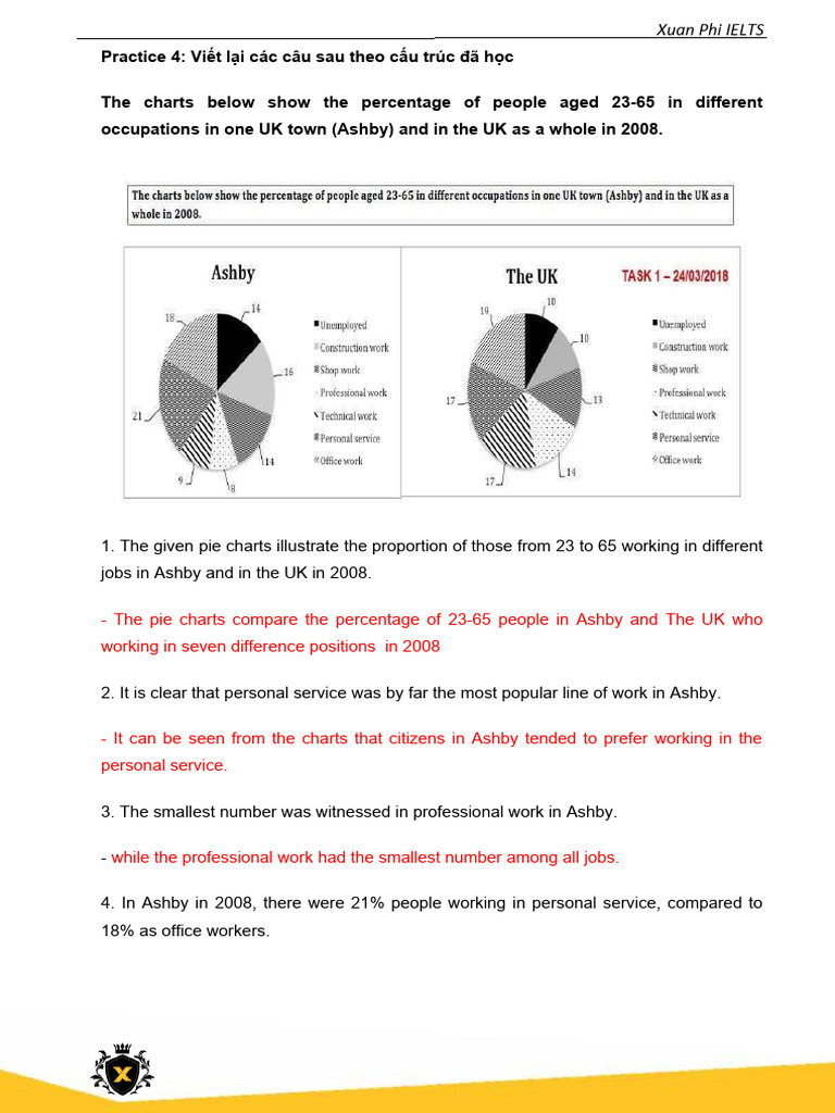 Pie Chart Practice 4 | PDF