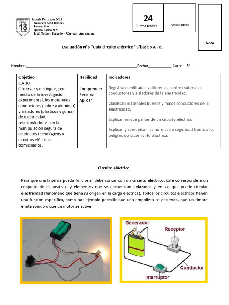 Guia Circuito Electrico | PDF