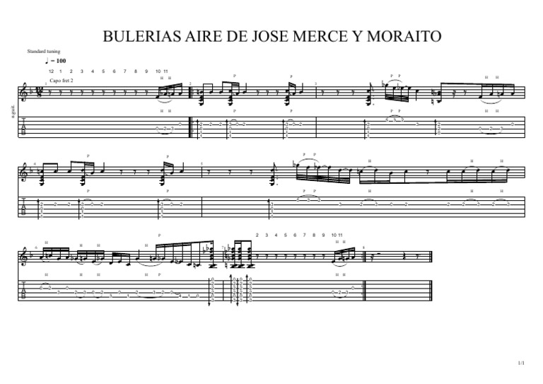 Bulerias Aire de Jose Merce y Moraito | PDF | Necked Lutes | European ...