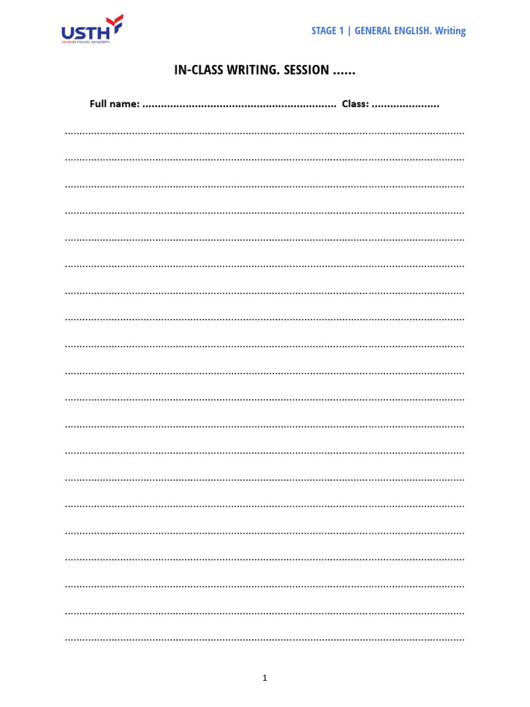 General English Writing Class | PDF