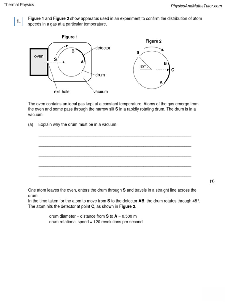 Thermal Physics Worksheet | PDF