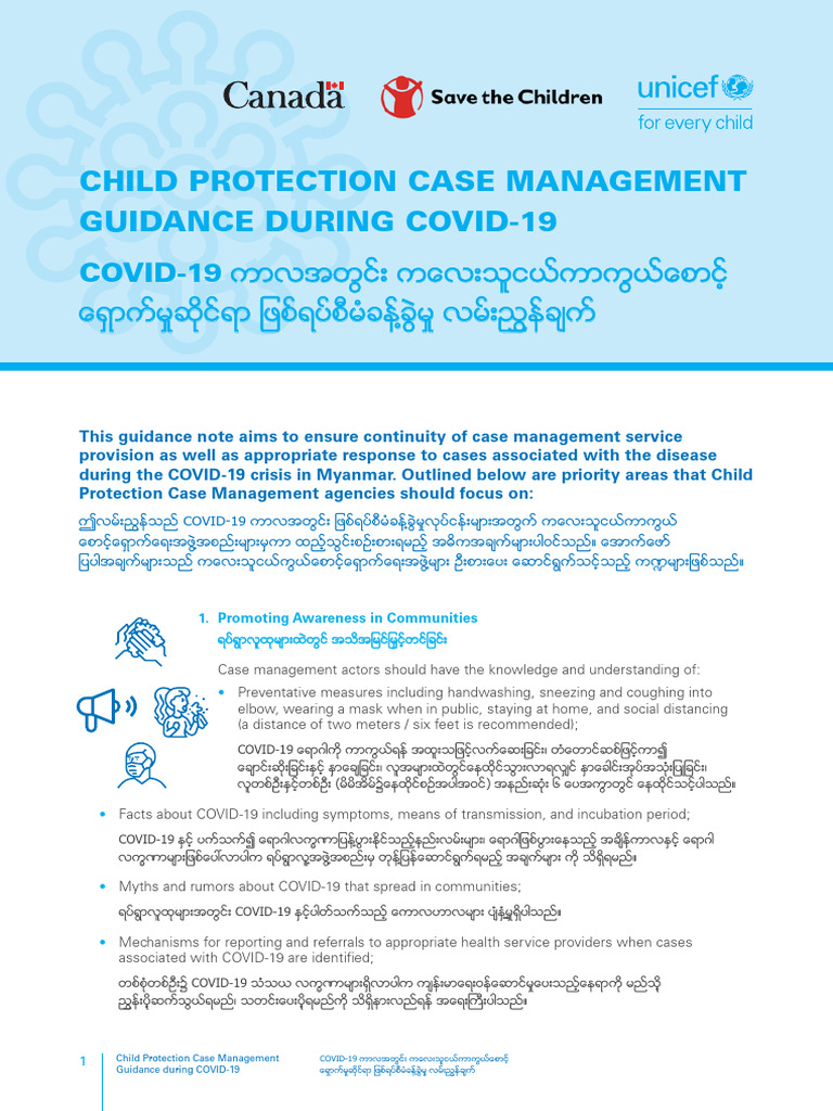 Child Protection Case Management Guidance During Covid-19 | PDF
