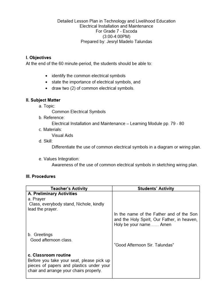 Detailed Lesson in Common Electrical Symbol | PDF