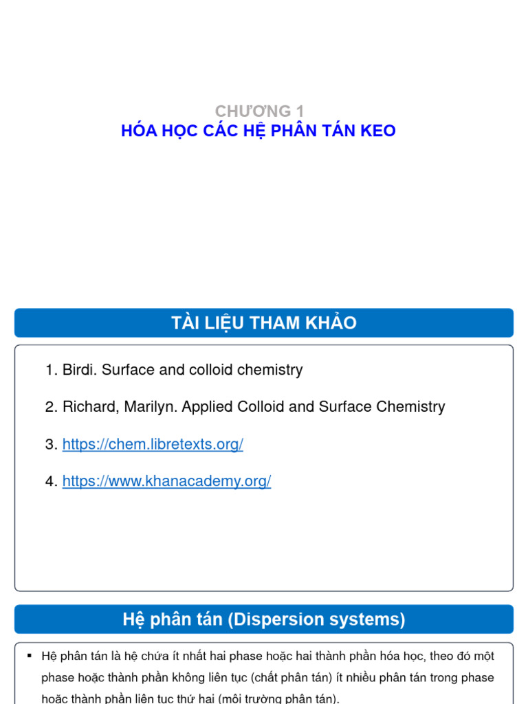 Chương 1 Hệ keo HLD 2023 | PDF
