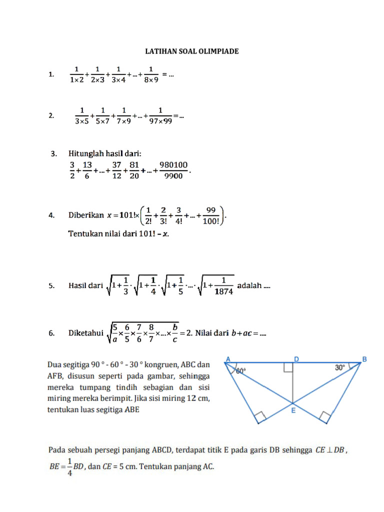 Latihan Soal Olimpiade | PDF