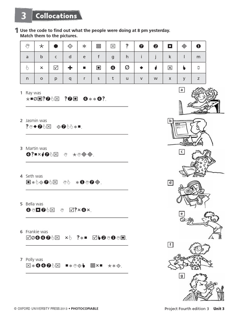 Project 4ed - Level 3 - Photocopiable Activities - Unit 3 | PDF