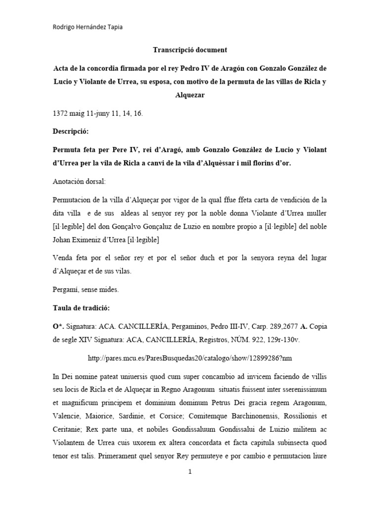 Transcripción Documento | PDF