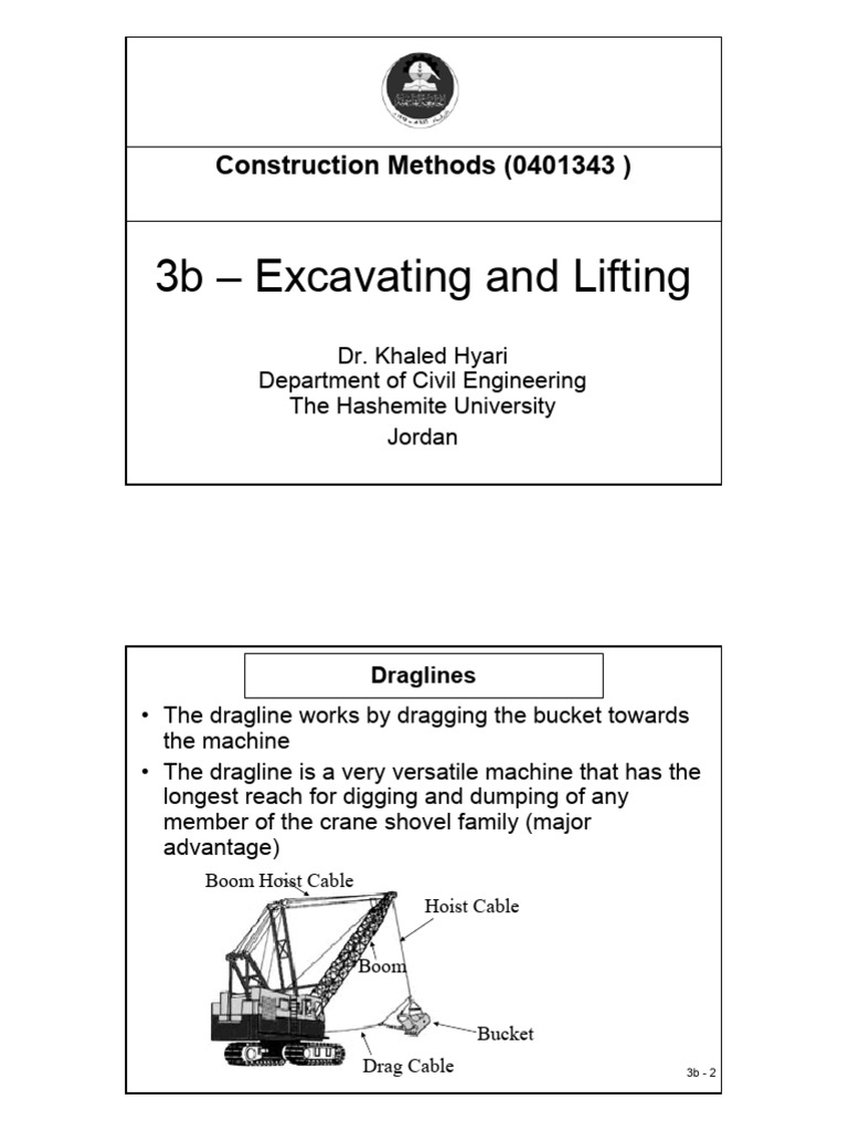 3b.excavating and Lifting-Construction Methods | PDF | Crane (Machine ...