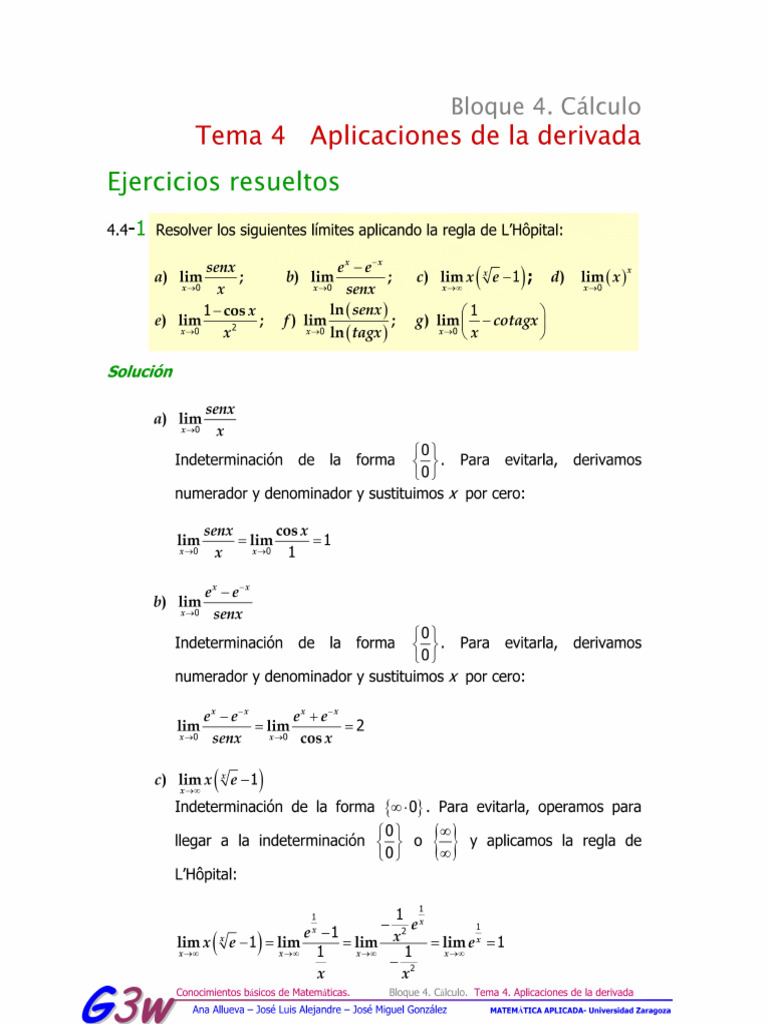 Ejercicios de Derivadas | PDF