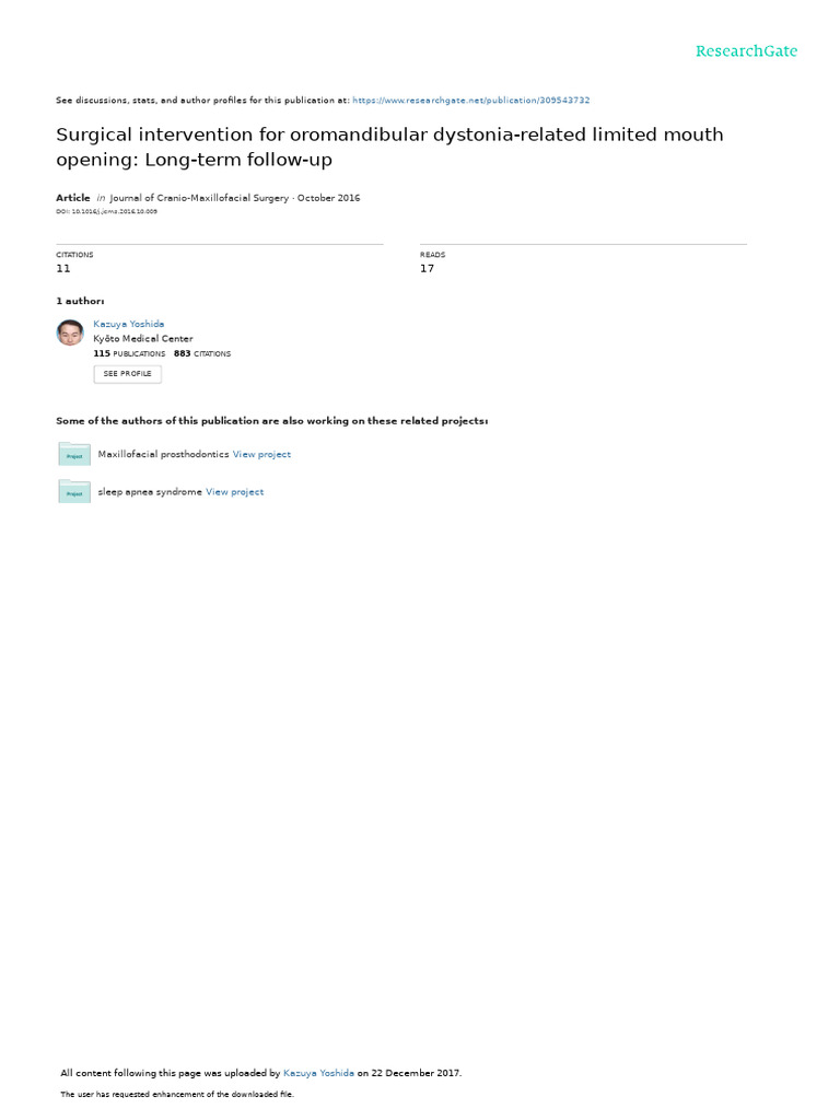 Coronoidotomy 2017 | PDF