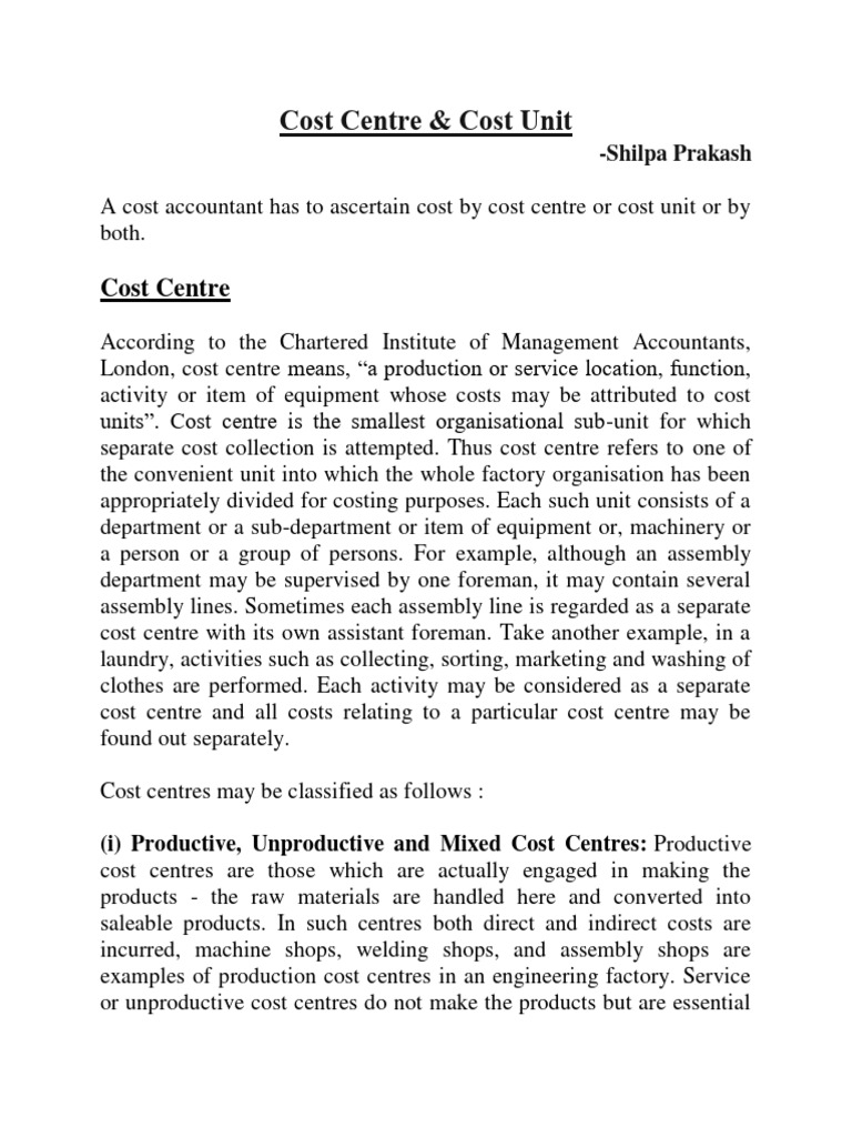 1586691064_Cost_Centre_and_cost_unit | PDF