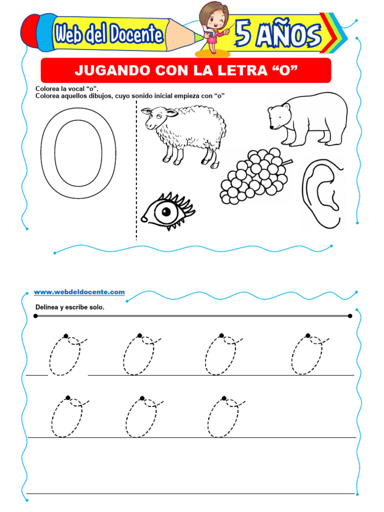 Jugando-con-la-Letra-O-para-Niños-de-5-Años | PDF