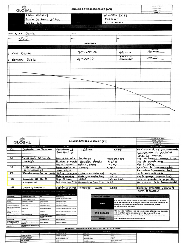 Ejemplo de Formatos-Global Fiber | PDF