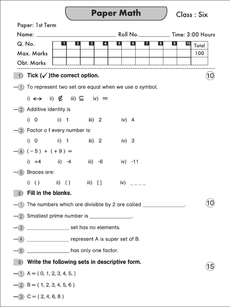 Math 6 1st Term | PDF