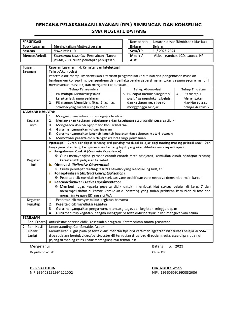 RPL BK - Orientasi Belajar | PDF