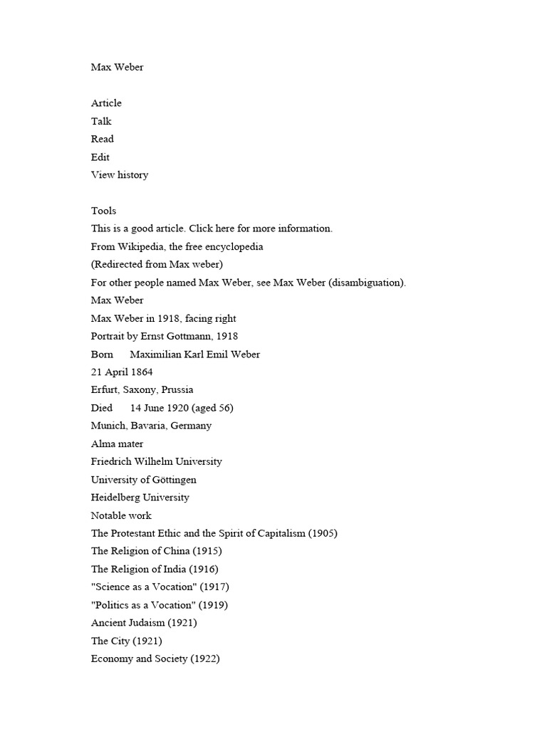 Max Weber | PDF