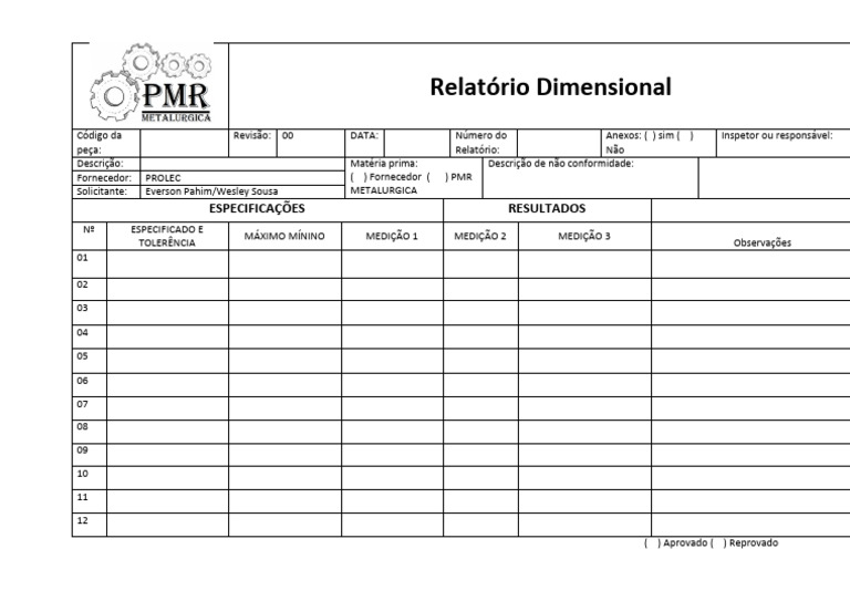 Relatório Dimensional | PDF