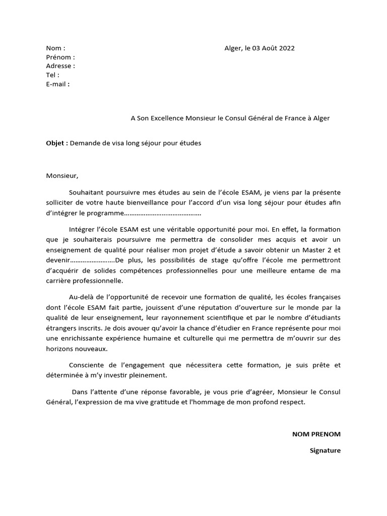 lettre-motivation-visa | PDF