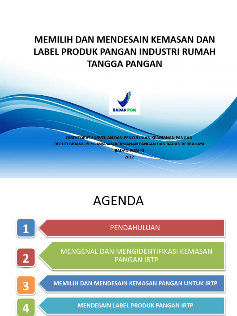 Kemasan Dan Label Pangan IRTP | PDF