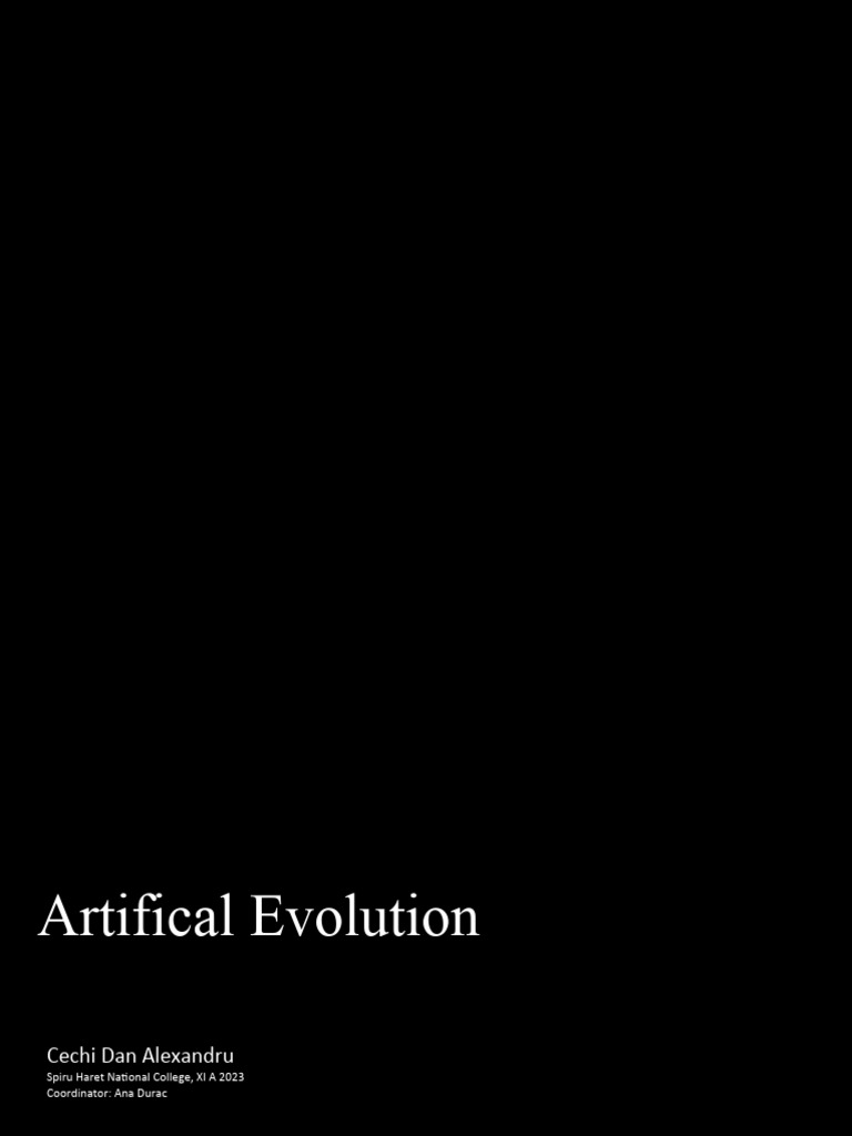 Artificial Evolution | PDF