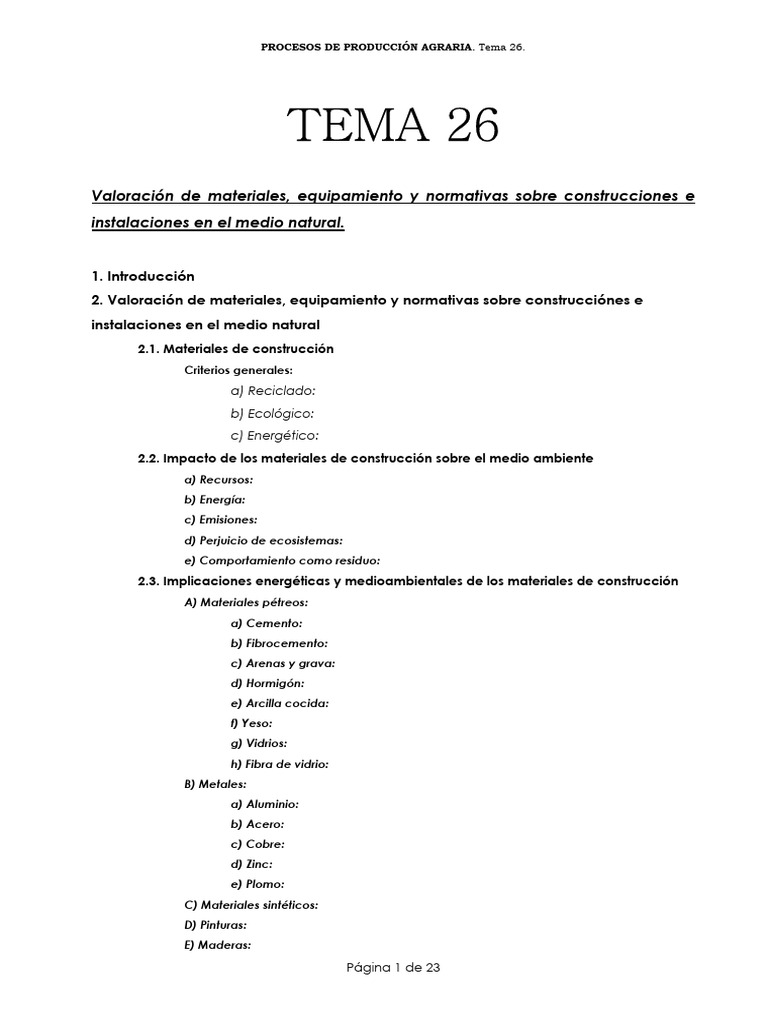 Tema 26 | PDF