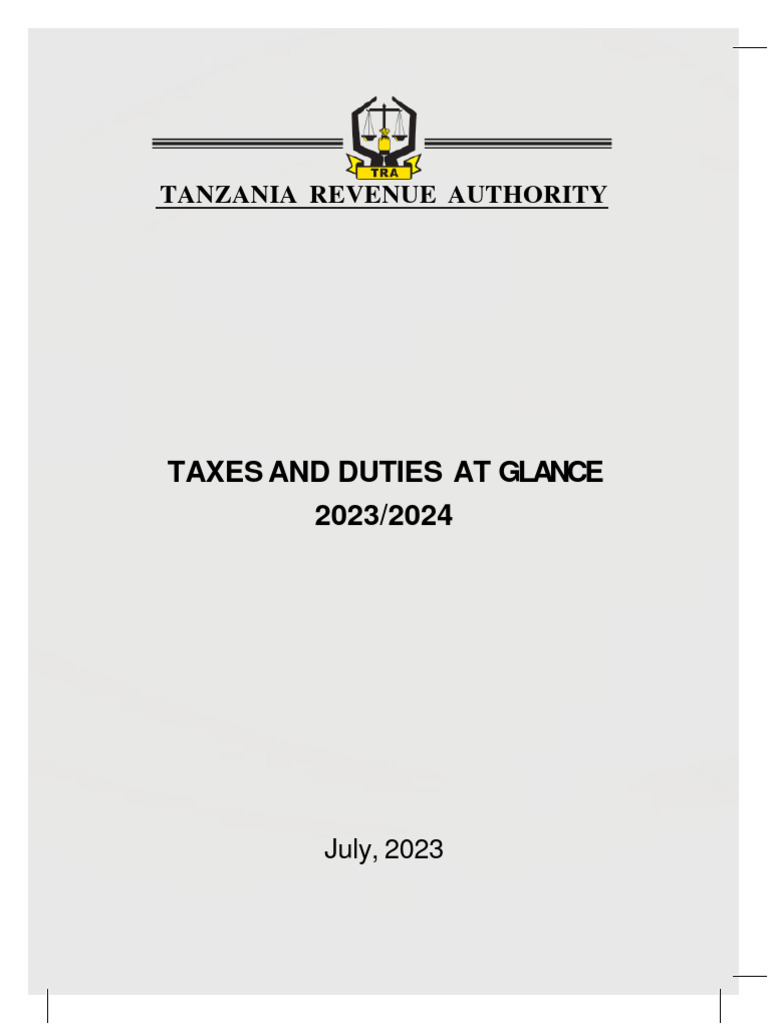 Taxes and Duties at A Glance 2023-2024 | PDF | Taxes | Value Added Tax