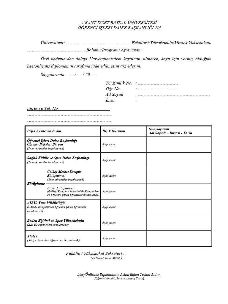 Kayit Silme Formu | PDF