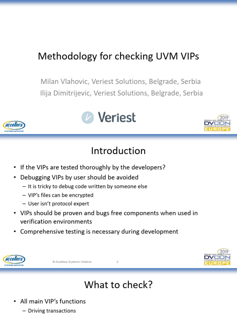 Methodology For Checking Uvm Vips Presentation | PDF