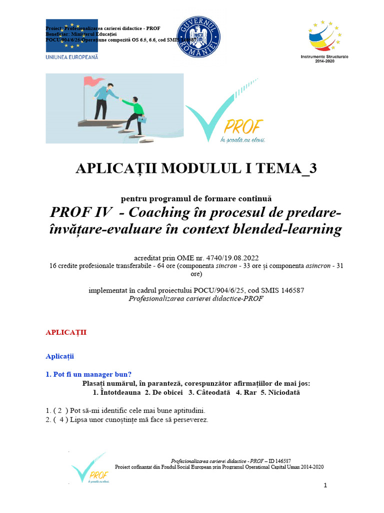 Bogdan Constantin Modulul I - Aplicatia - T - 3.3 | PDF