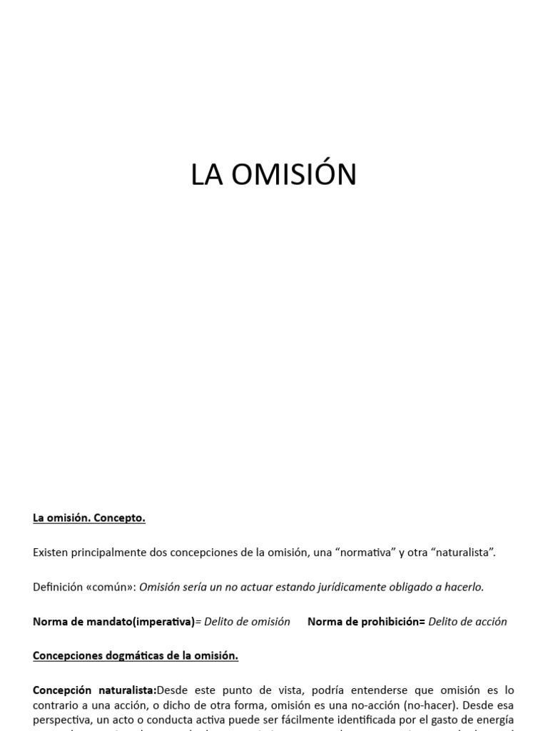 La Omisión | PDF