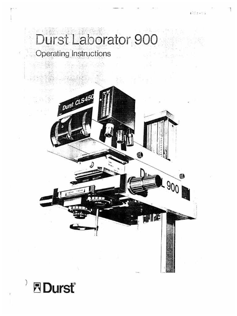 Durst L900 Operating Instructions | PDF