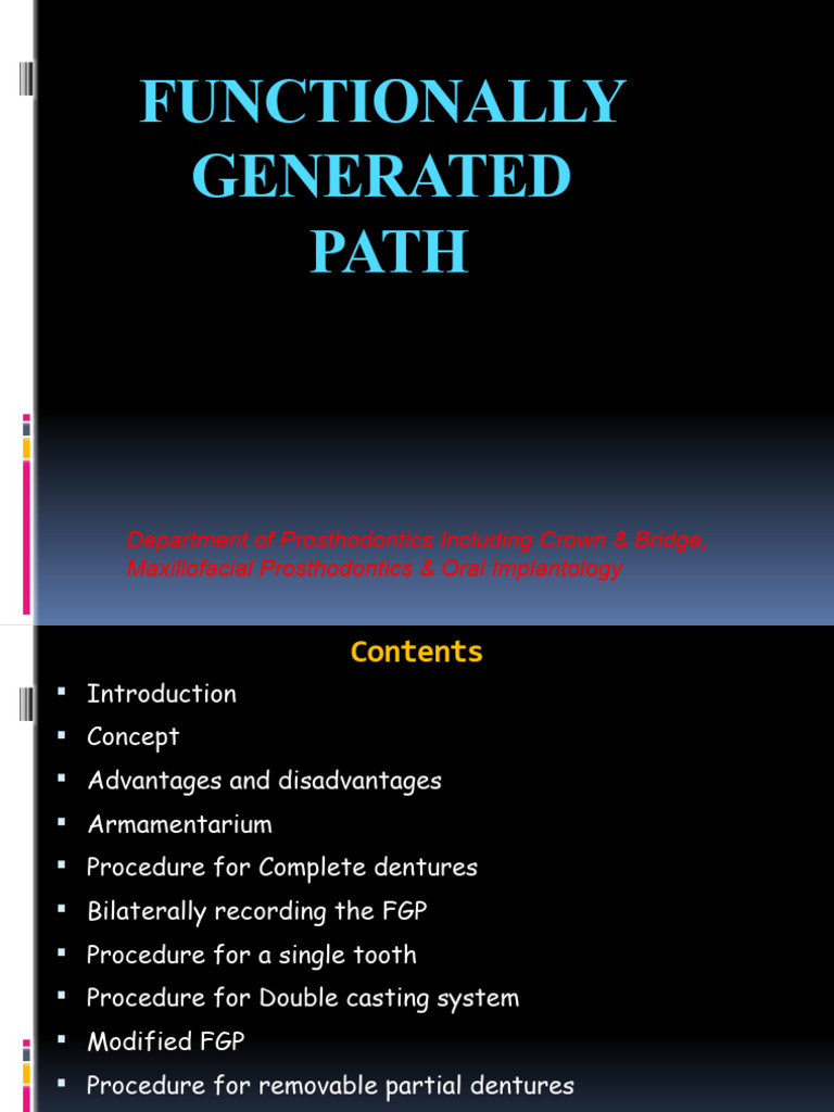 Functionally Generated Path | PDF | Dentures | Dental Anatomy