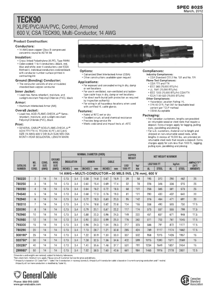 Teck90 Cable General en | PDF