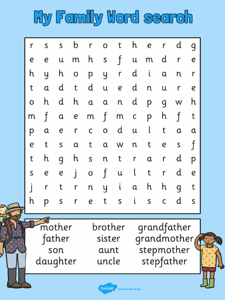 T T 25699 My Family Word Search | PDF