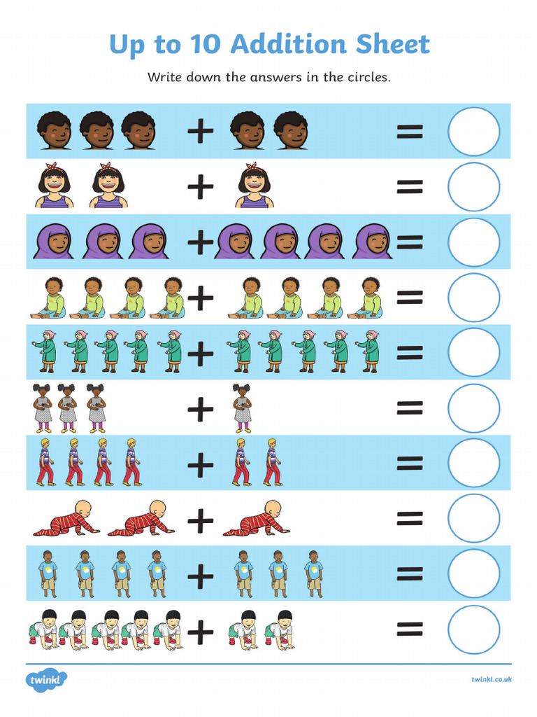 T T 252977 My Family Up To 10 Addition Sheet | PDF