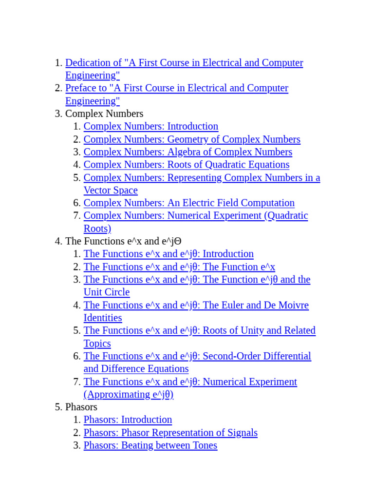 Electrical and Computer Engineering | PDF | Complex Number | Equations