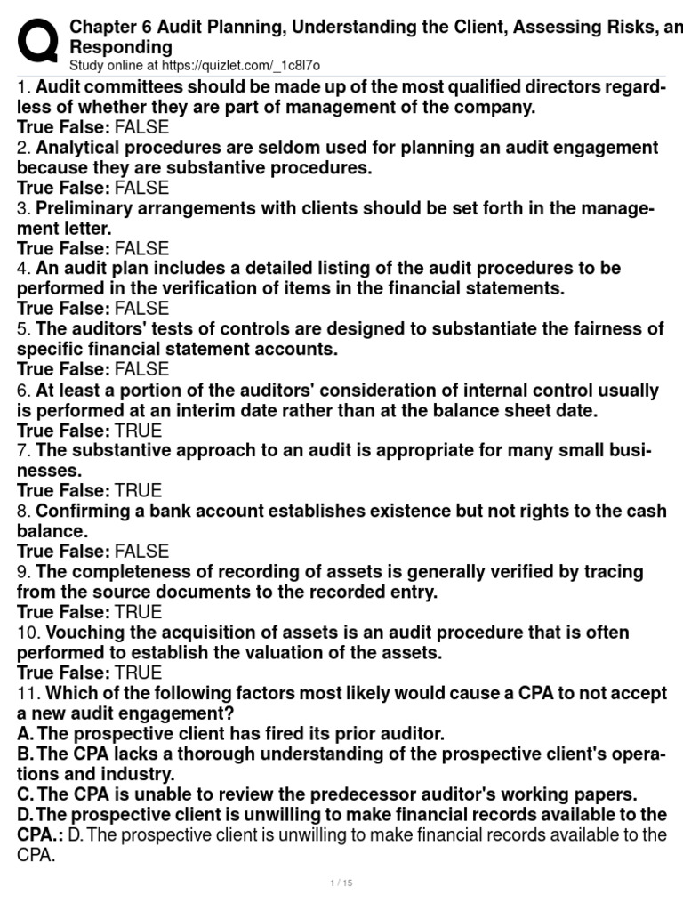 Audit Planning Essentials | PDF