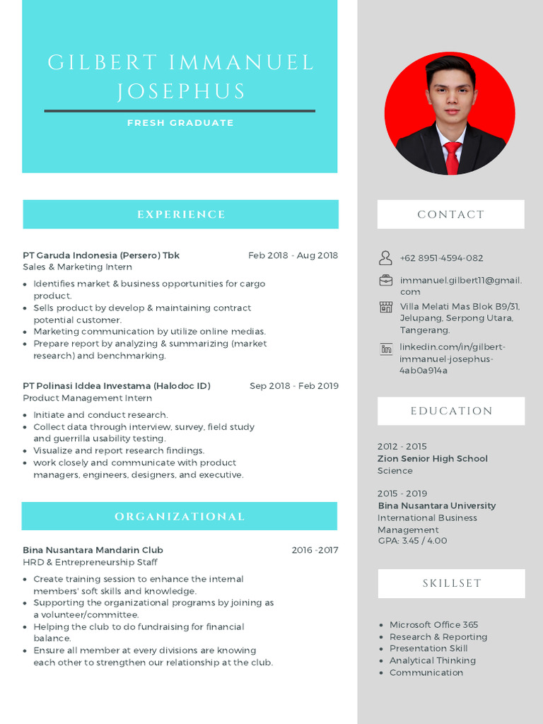 CV_Gilbert Immanuel Josephus - Gilbert Immanuel Josephus | PDF | Human Communication | Communication