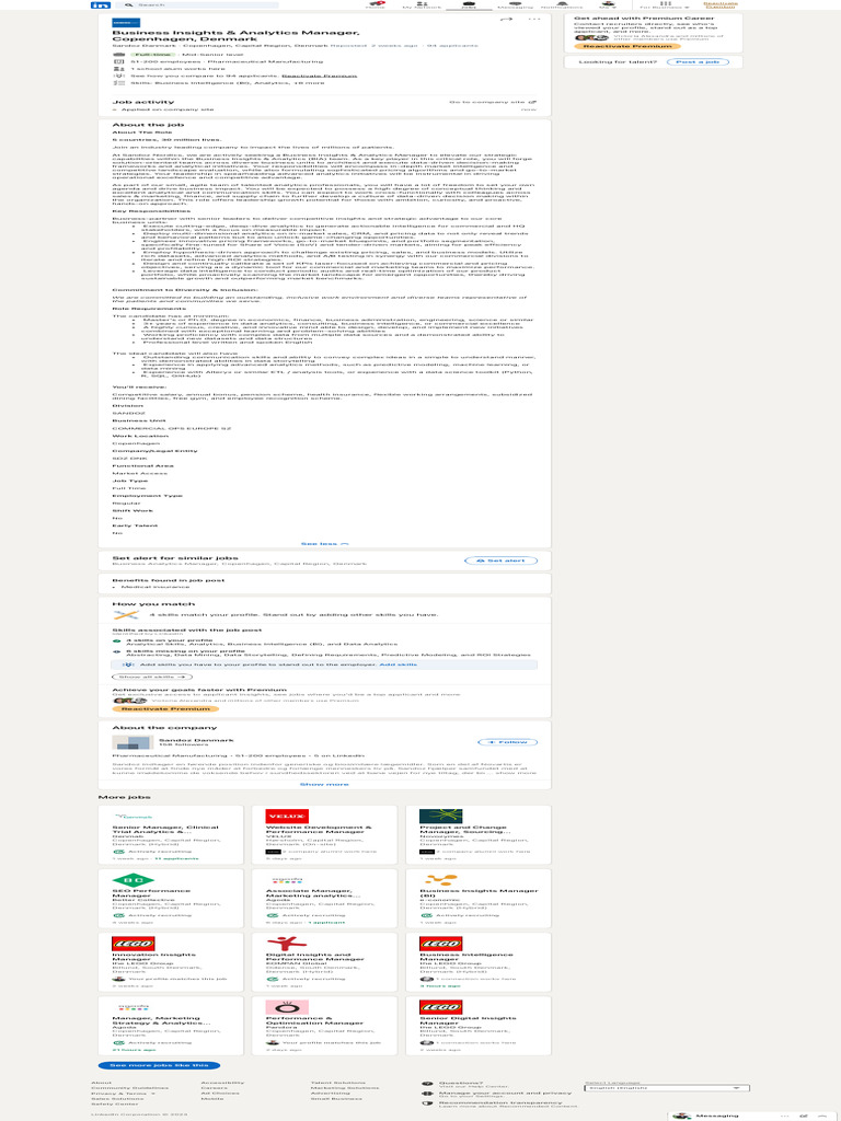 Business Insights & Analytics Manager | PDF | Analytics | Data