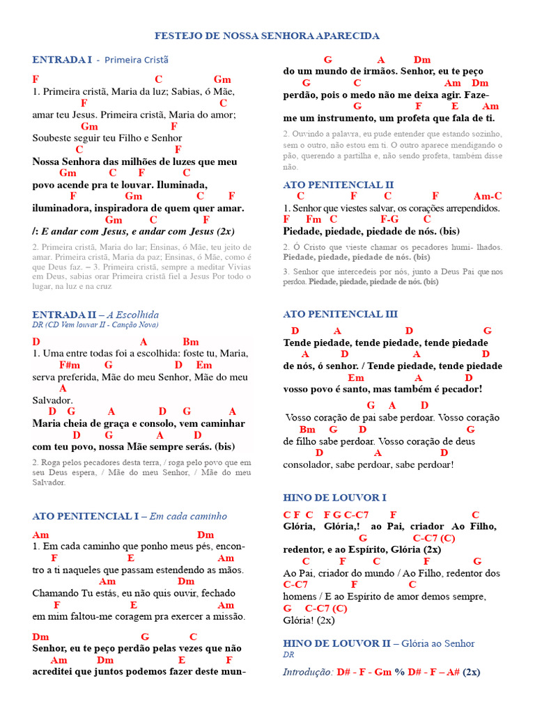 Fnsa - Cifras | PDF | Maria, mãe de Jesus | Eucaristia