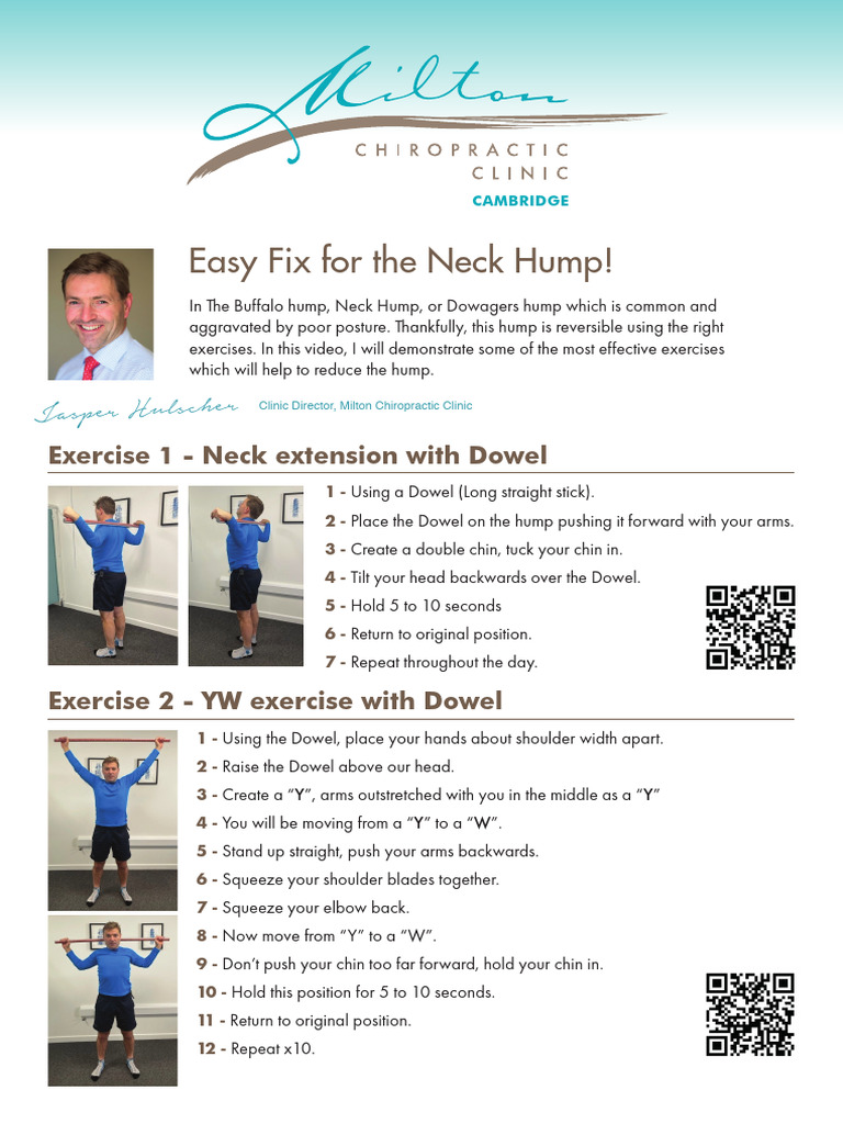 Neck Hump Exercise Worksheet – Milton Neck Hump Treatment – EFHEC