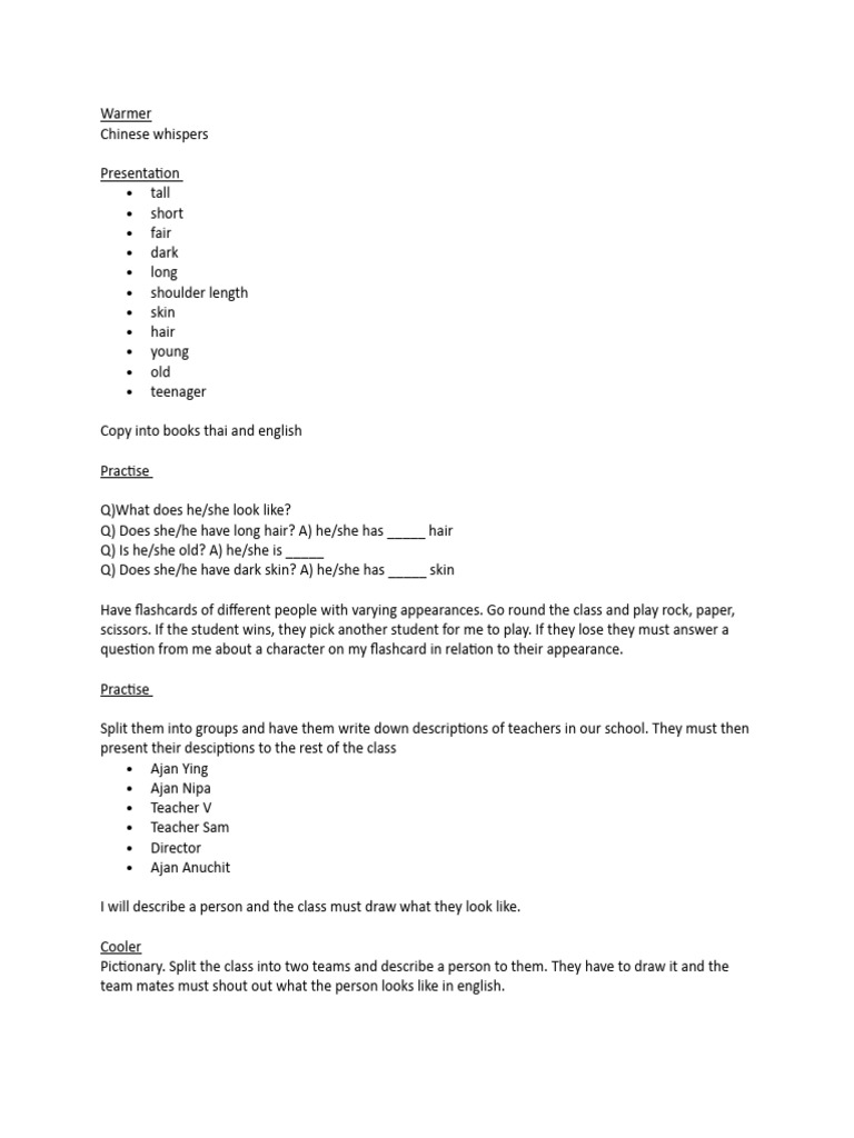 Appearances - Lesson 1 | PDF
