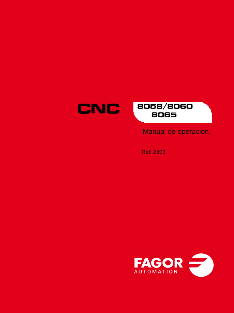 CNC 8058 8060 8065 Operating Manual | PDF