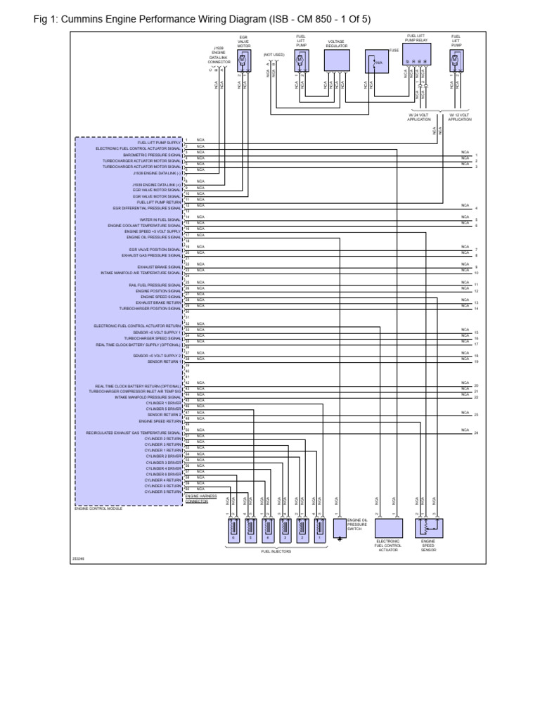 2005 ISB CM850 Wiring | PDF | Turbocharger | Engines